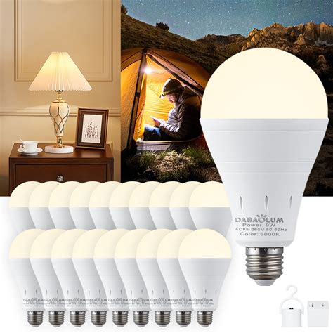 20pk Rechargeable Emergency Led Bulb Multi Function Battery Backup