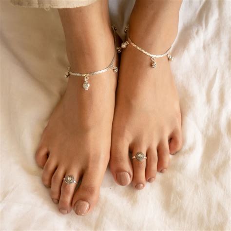 House Of Aarai Silver Toe Ring With Temple Jewelry Style Silver Toe