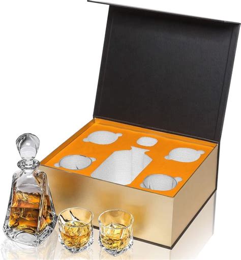 Service à Whisky Avec Verres Et Carafe 5 Pièces Pour Une Présentation