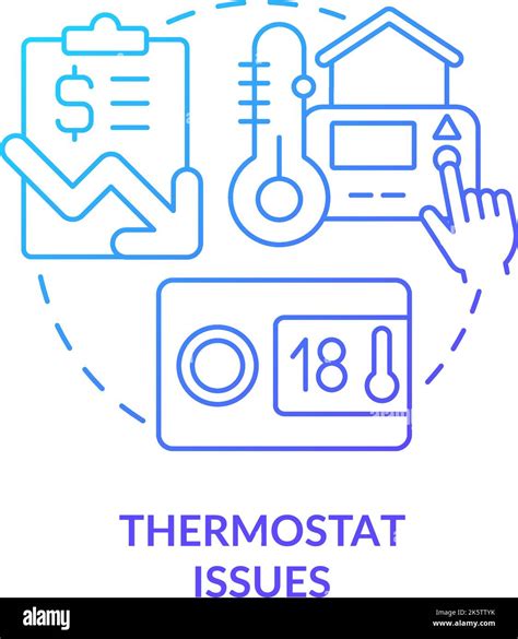 Thermostat Issues Blue Gradient Concept Icon Stock Vector Image And Art Alamy