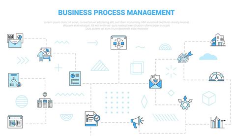 Premium Vector Bpm Business Process Management Concept With Icon Set Template Banner With