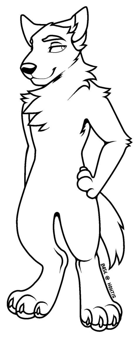 Anthro Lineart F2u By Hohtis On Deviantart