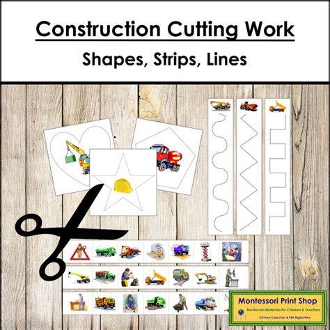 Construction Cutting Work Scissor Practice Made By Teachers