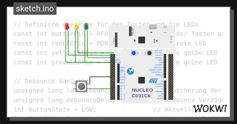 Ampelschaltung Wokwi ESP32 STM32 Arduino Simulator