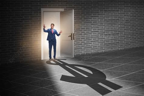 Businessman Casting Shadow In Dollar Shape Photo Background And Picture