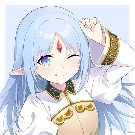 Safebooru 1girl Q Arm Up Blue Hair Blush Collared Dress Commentary