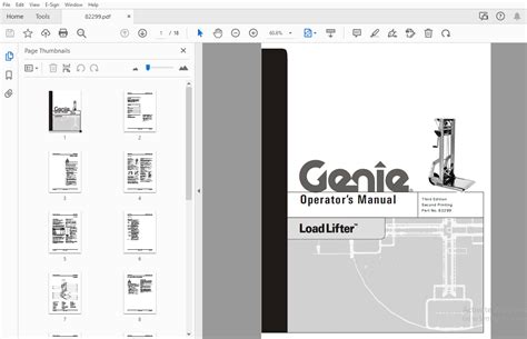Genie Load Lifter Operators Manual 82299 Pdf Download Heydownloads