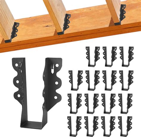 16 Pcs 2x 6 Joist Hanger Q235b Steel Face Mount Joist Hangers Black