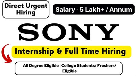 Sony Internship 2024 2025 Batch Sony Data Science Internship 2024