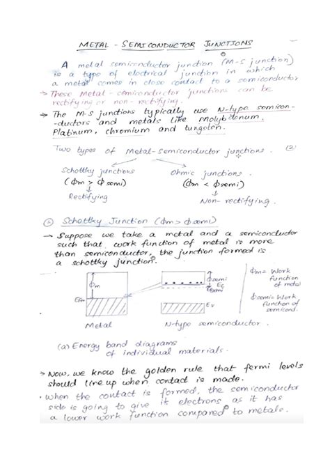 Doc1 Metal Semiconductor Junction Metal Semiconductor Junctions A