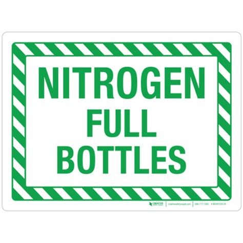 Nitrogen Full Bottles Landscape Wall Sign Comprehensive Safety