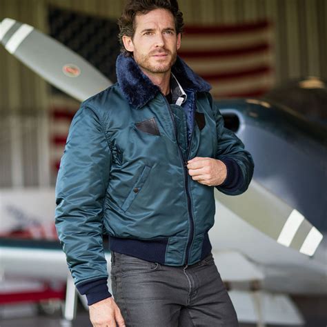 B 15 Bomber Jacket Blue Or Green Nylon Flight Jacket Cockpit Usa