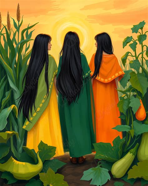 The Three Sisters Poster Corn Green Beans And Squash Poster Wall Art
