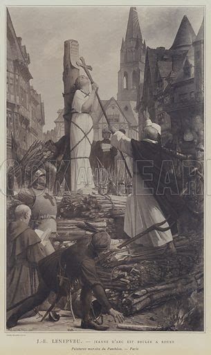 Jeanne Darc Est Brulee A Rouen The Burning Of Joan Of Stock Image