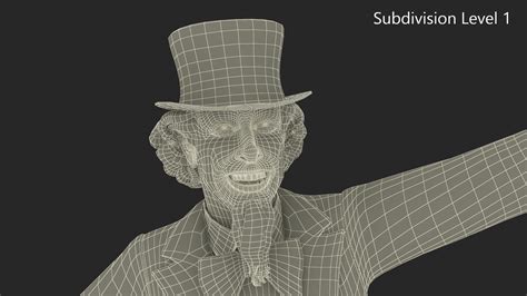 3d Uncle Sam Raised Hand Pose Model Turbosquid 2413207