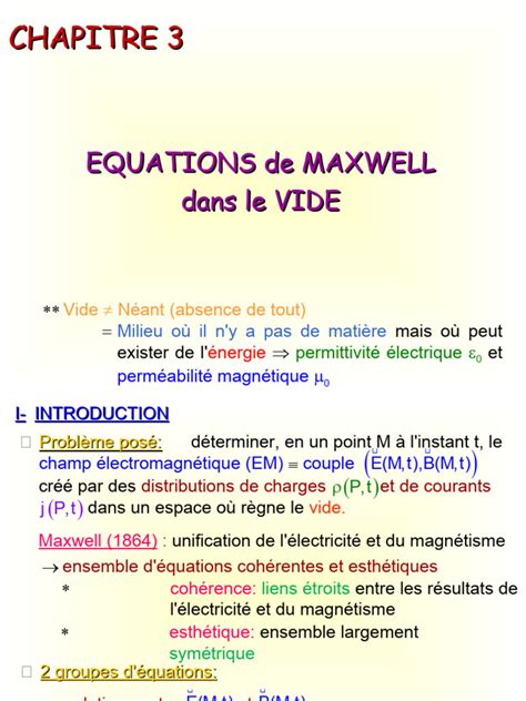 Equ Maxwell Pdf Équations De Maxwell Physique Appliquée Et Interdisciplinaire