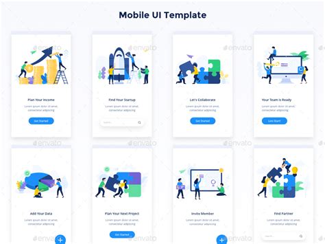 Teamwork And Collaboration Illustration Web And Mobile Ui Template