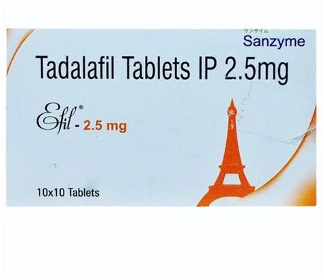 Efil 2 5mg Tadalafil Tablets At ₹ 150 Stripe Cialis Tablet In Surat