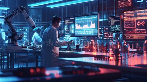 Scientists Stock Illustration Illustration Of Digitalization 437270584
