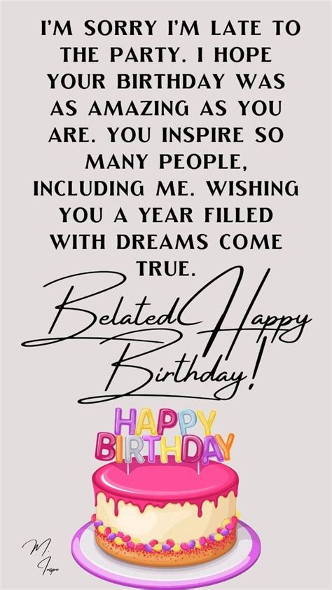 75 Happy Belated Birthday Wishes Messages Images