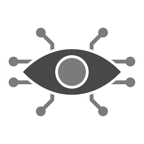 Un Ojo Negro Y Gris Con Un Ojo Negro Y Un Fondo Blanco Vector Premium