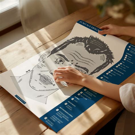 Tcm Face Diagnosis Poster Book Planner Insert Tcm Chart Traditional