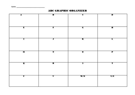 Abc Graphic Organizer Pdf