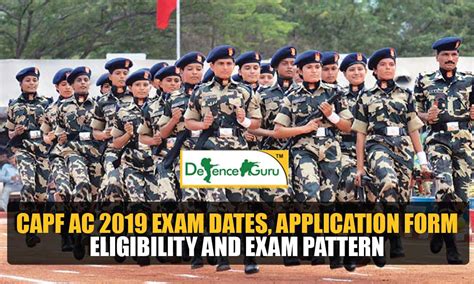 Capf Ac 2019 Application Form Eligibility And Exam Pattern