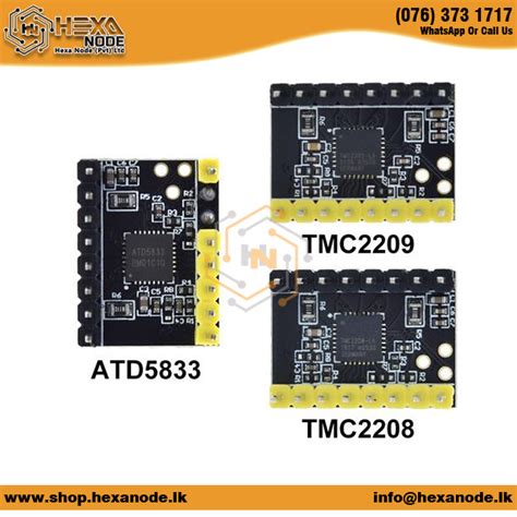 Tmc2208 Tmc2209 And Atd5833 V2 0 With Heat Sink Stepper Motor Driver Hexa