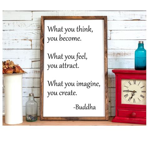 What You Think You Become Buddha Quote Etsy