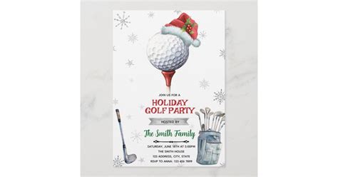 Golf Christmas Party Invitation Zazzle