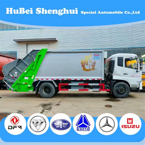 12m3 Rear Load Refuse Garbage Compactor Truck 4x2 230hp Rhd 12cbm