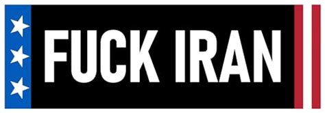 F Uck Iran Sticker Large 3x9 Patriotic Us Stars And Stripes