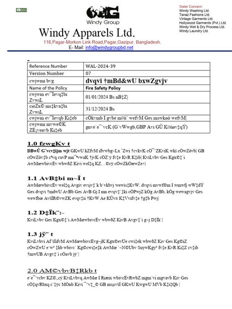 Fire Safety Policy 24 Pdf