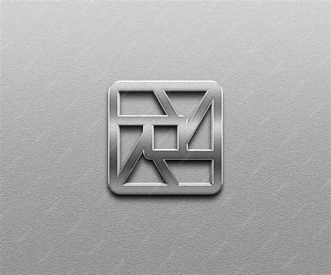 Premium Psd 3d Silver Logo Mockup