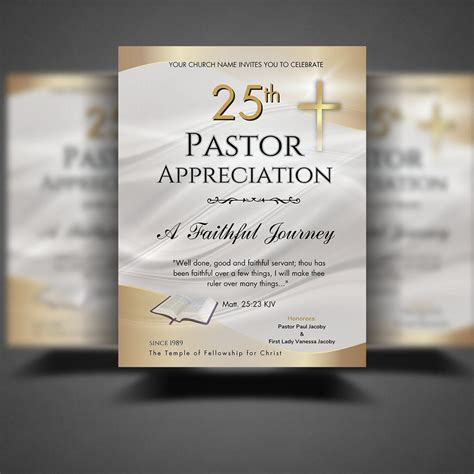 Canva Pastor Appreciation Program Double Sided Template Pastor Day One