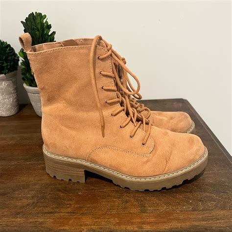 Universal Thread Shoes Universal Thread Tan Suede Laceup Combat