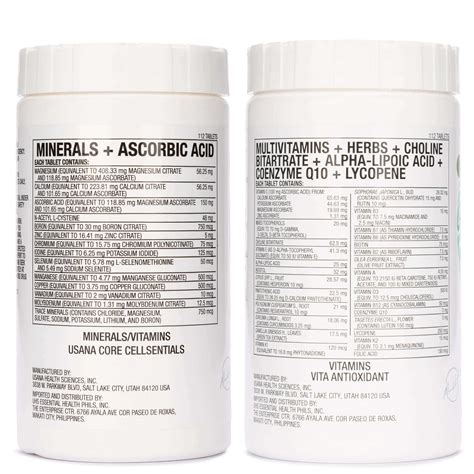 Usana Cellsentials 1 Vitamins And Dietary Supplement Brand