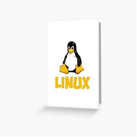Linux Tux Penguin Logo Greeting Card For Sale By Vladocar Redbubble