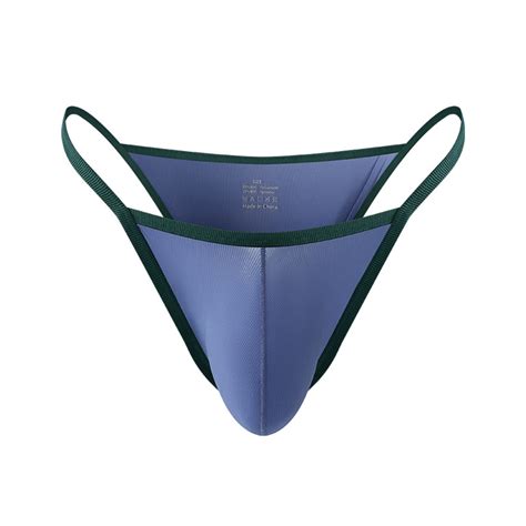 Hevirgo Men Thong Underwear Low Waist G Strings Thong Slim Fit T Back Underwear For Daily Wear