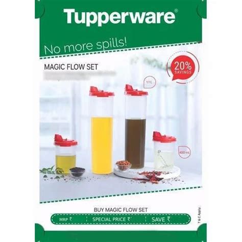 Tupperware 500 Ml 11 L Magic Flow Set At ₹ 1580set In Hoshiarpur