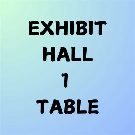1 Vendor Table Hallway Spot Nbcardshow