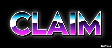 Claim Text Effect And Logo Design Word