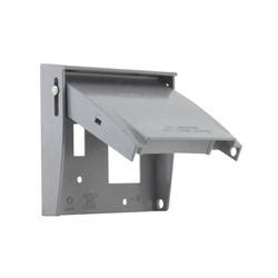 Bell® 2 Gang Metal Gray Rayntite® Horizontal Toggle And Gfci Weatherproof