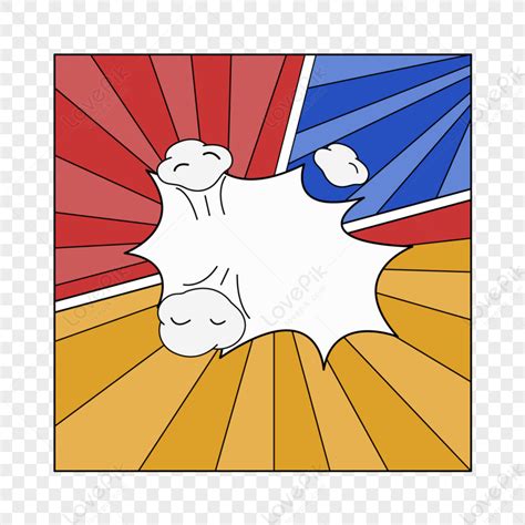 Red Yellow Blue Pop Style Comic Borderframeblue And Yellow Free Png And Clipart Image For Free