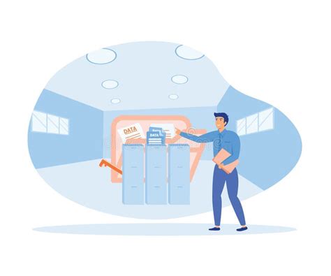 Businessman Data Management System Cloud Technology Internet And Business Concept Stock