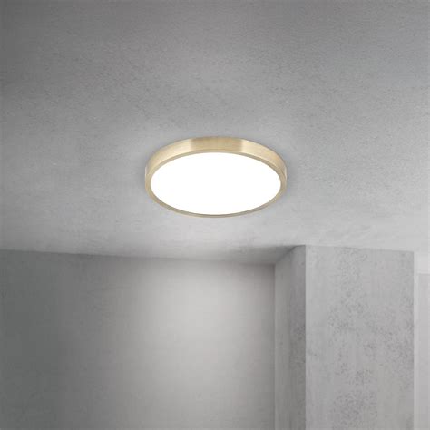Led Ceiling Lamp Disc Antique Brass Colour Ø 24 Cm Cct Lightsie