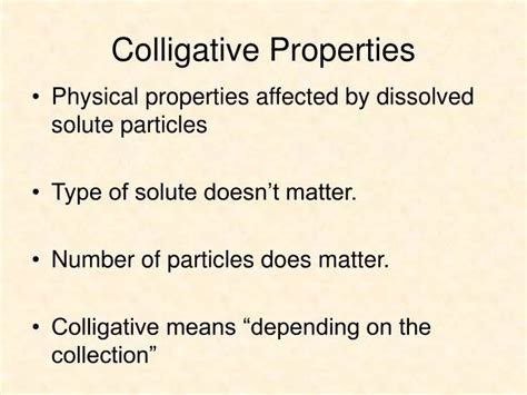 Ppt Colligative Properties Powerpoint Presentation Free Download