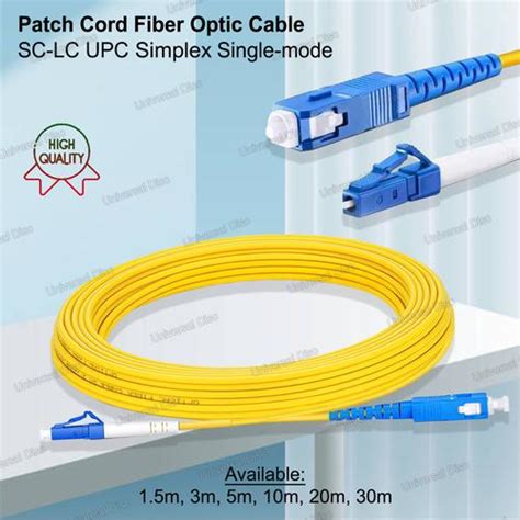 Jual Patch Cord Sc Lc Simplex Single Mode 15m 3m 5m 10m 20m 30m