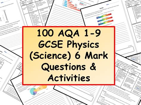 New 100 Aqa 1 9 Gcse Physics Science 6 Mark Questions And Activities